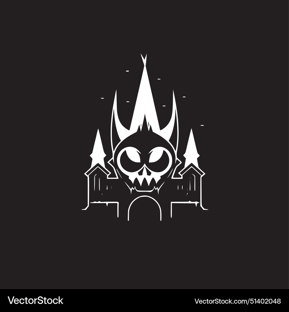 Gothic - minimalist and flat logo Royalty Free Vector Image
