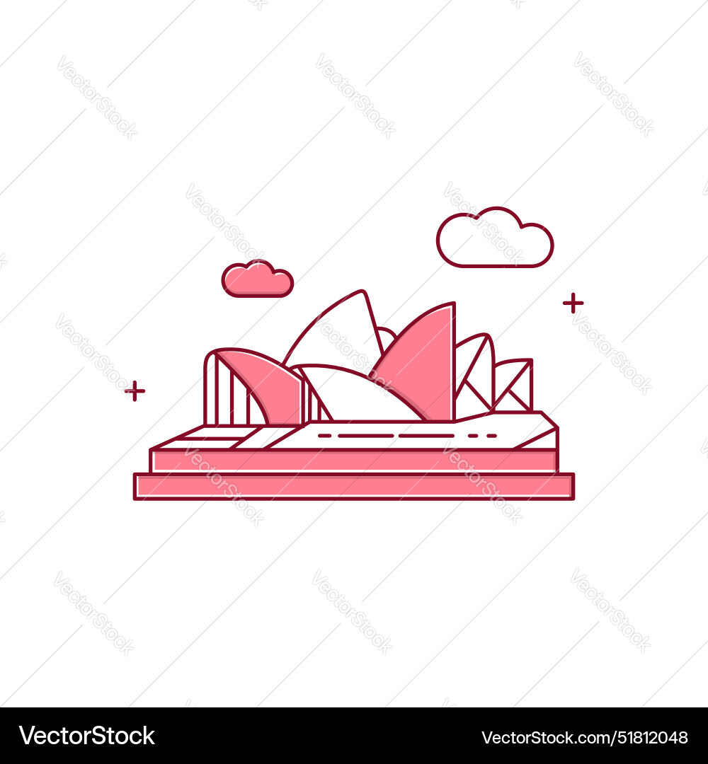 Iconic opera house icon design Royalty Free Vector Image