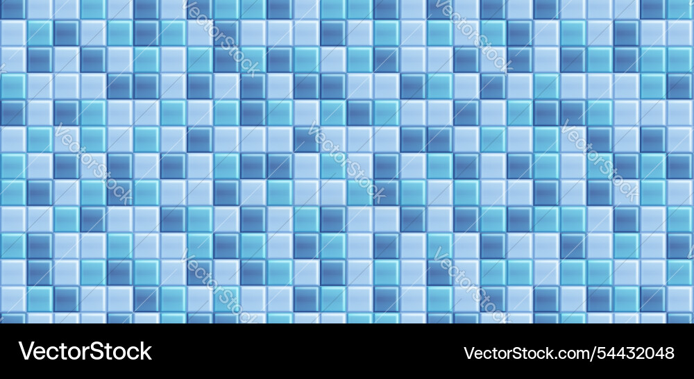 Pool wall texture mosaic seamless tile pattern Vector Image