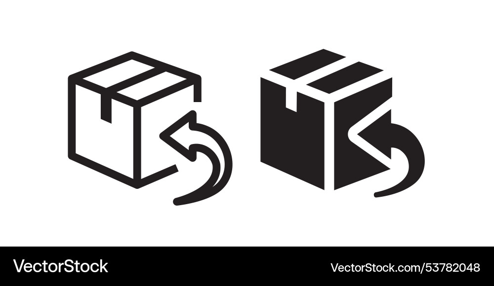 Product return icons on white background Vector Image