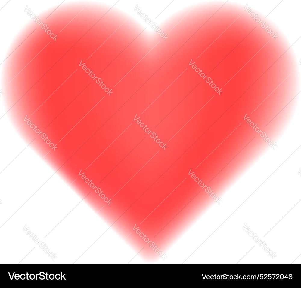 Red blurred heart shape representing love Vector Image