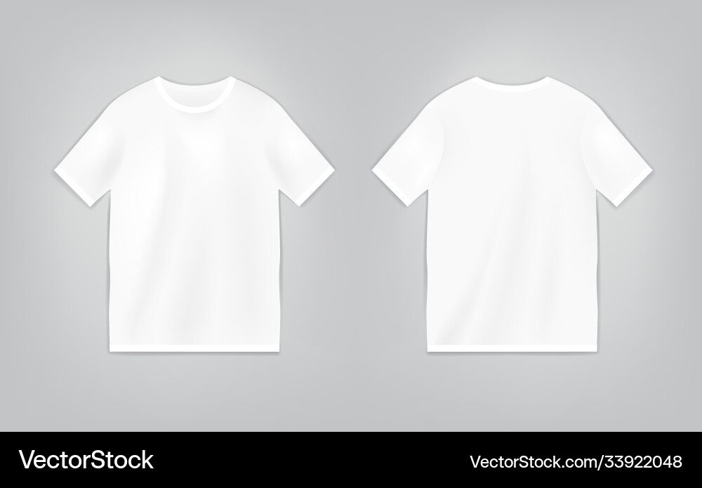 Short Sleeve T-Shirt Mockup Template Royalty Free Vector