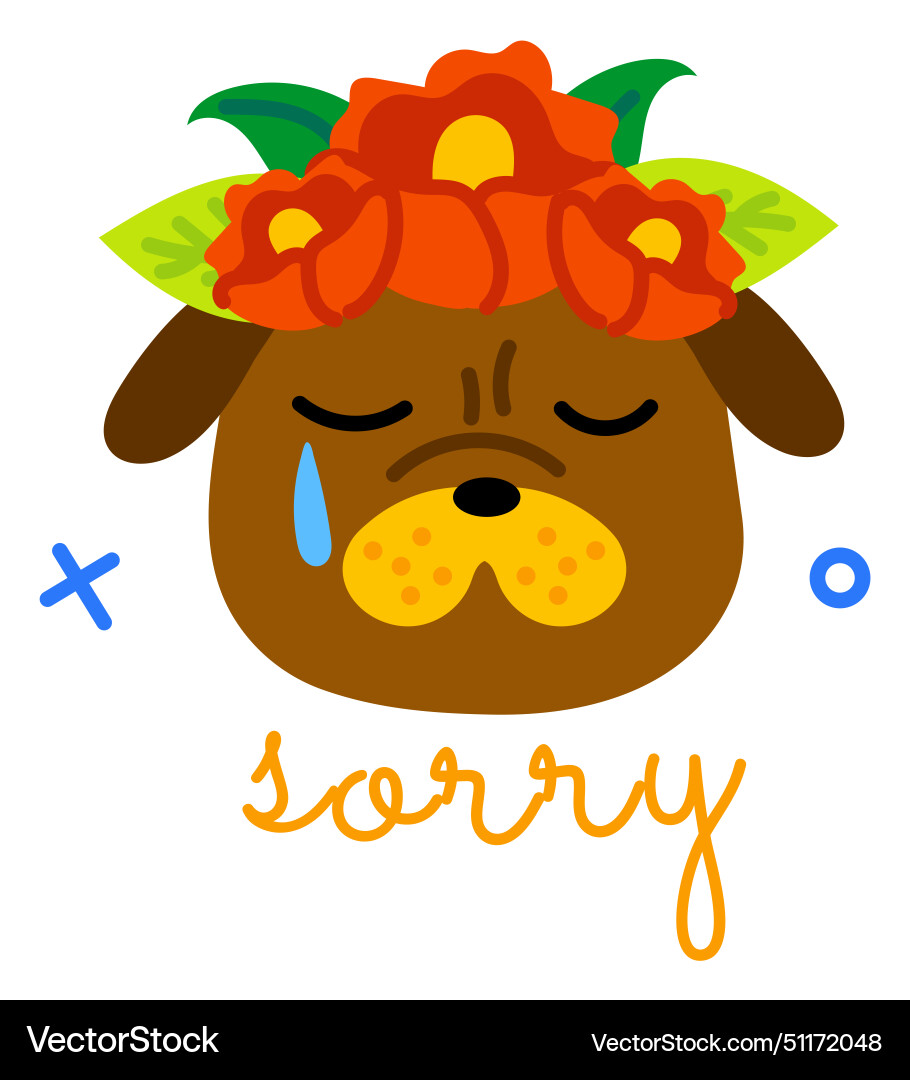 Sorry dog Royalty Free Vector Image - VectorStock