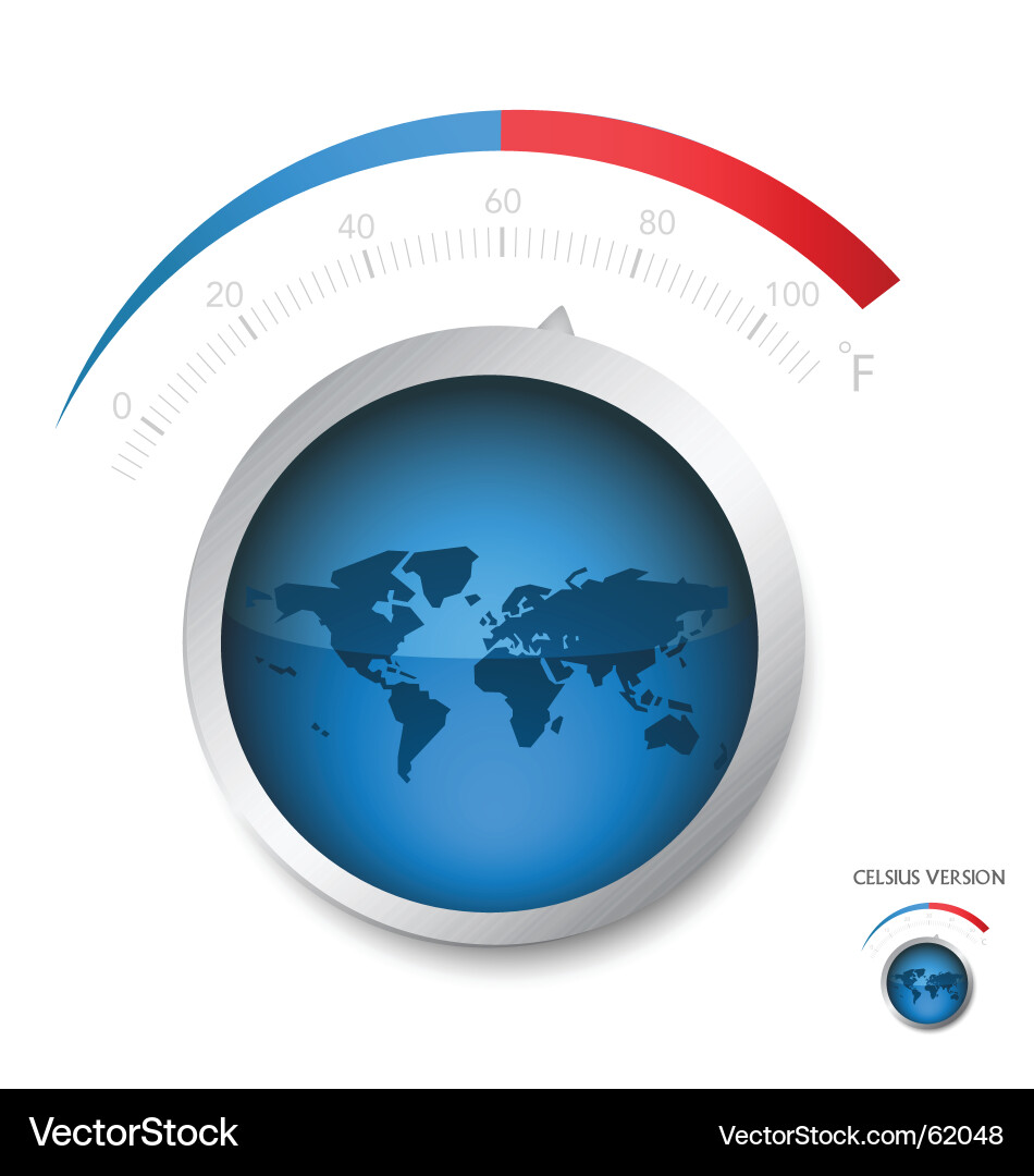 Thermometer Showing Earth Temperature Royalty Free Vector
