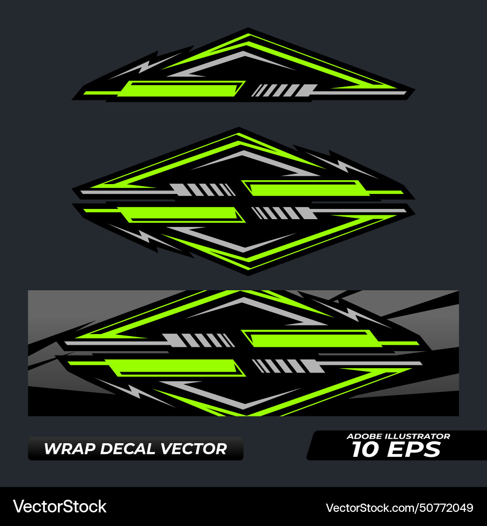 Car decal sticker collection 3 Royalty Free Vector Image