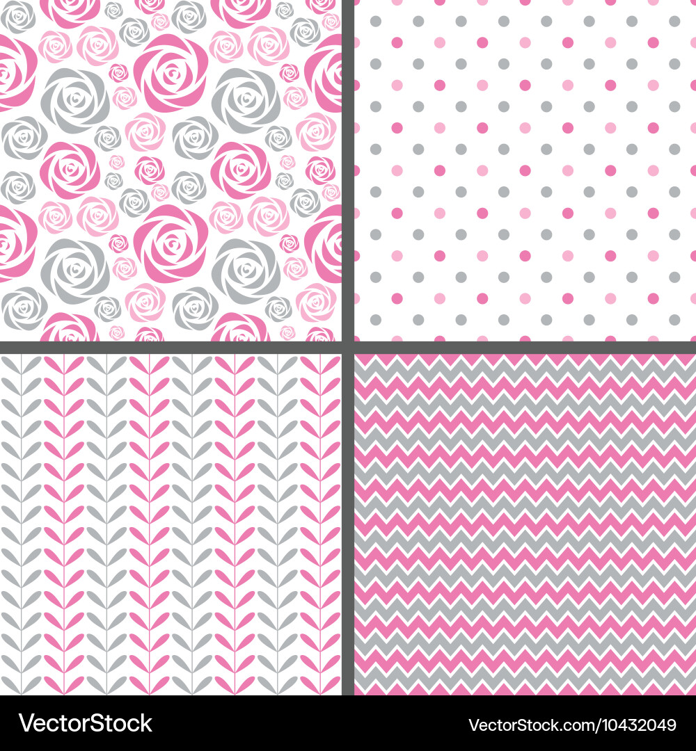 Chevron & Polka Dot Pattern Royalty Free Vector Image