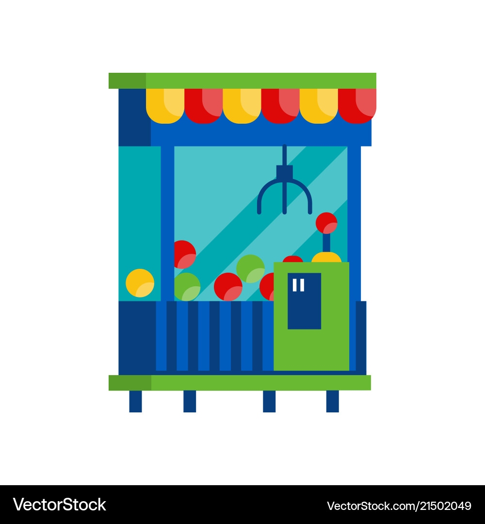 Claw Crane Game Machine Royalty Free Vector Image