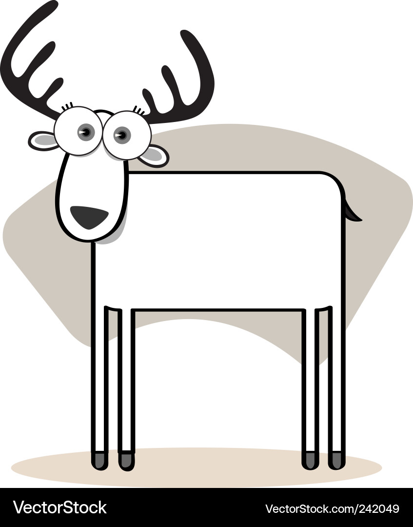 Cute Cartoon Deer Royalty Free Vector Image - VectorStock