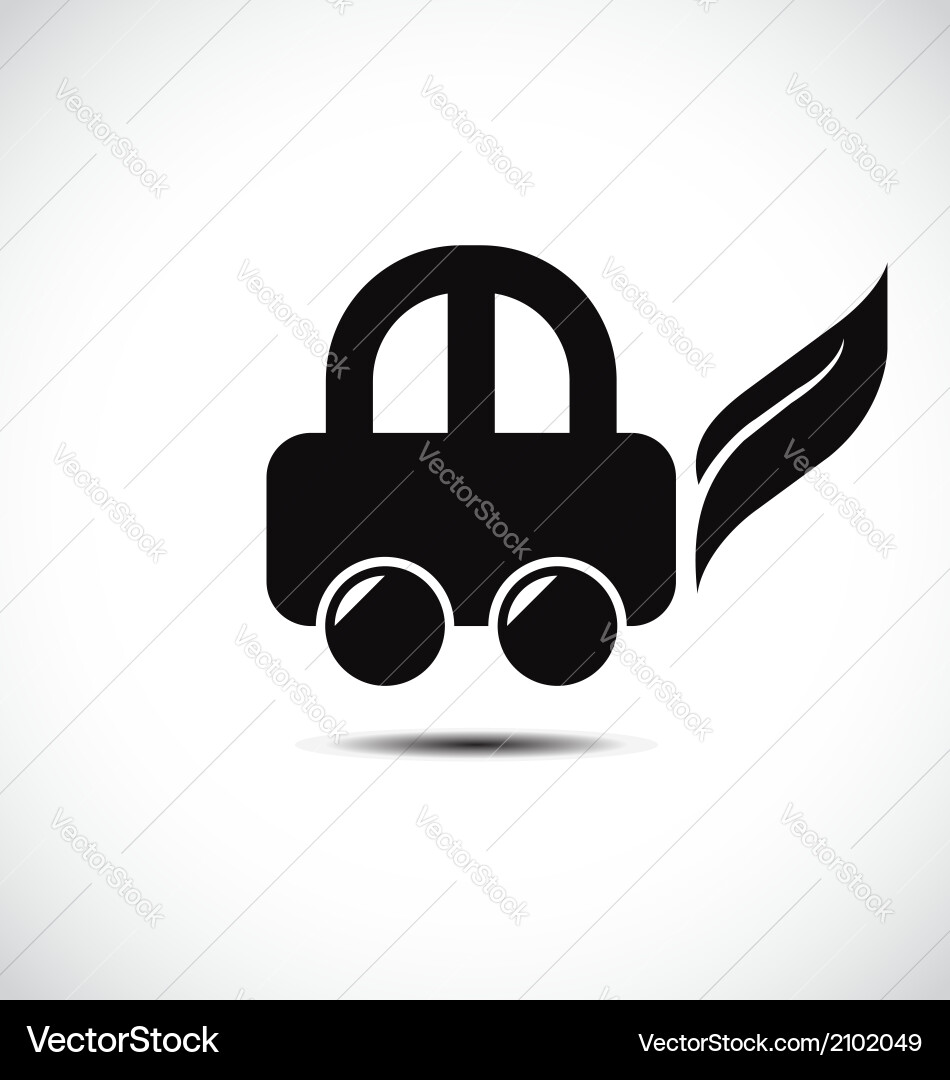 Eco friendly car icon Royalty Free Vector Image