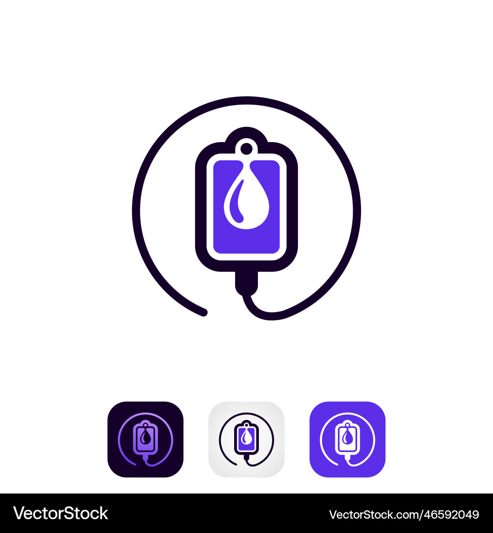 Iv health logo pure Royalty Free Vector Image - VectorStock