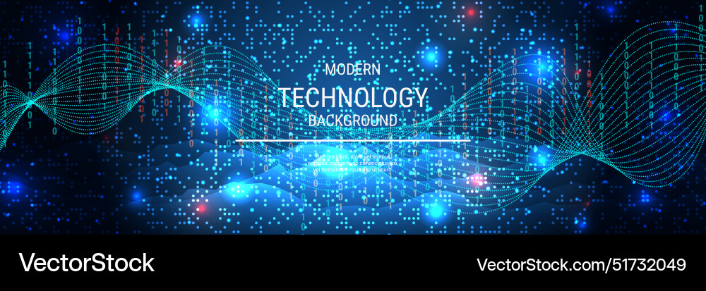 Modern technology style banner design template Vector Image