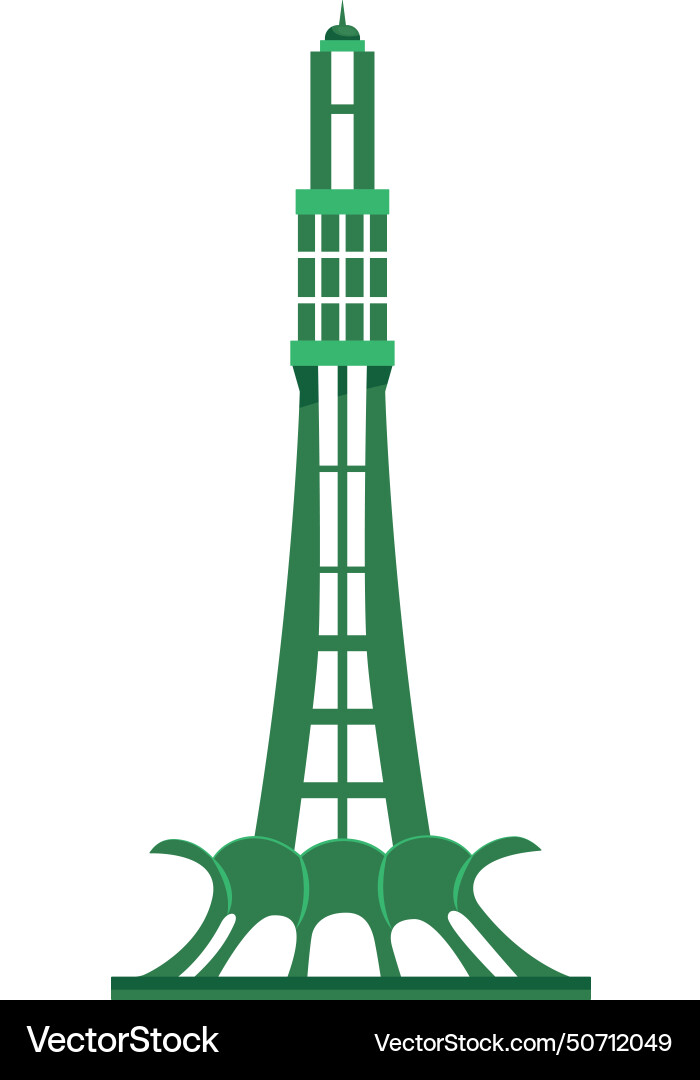 Pakistan day minar landmark Royalty Free Vector Image