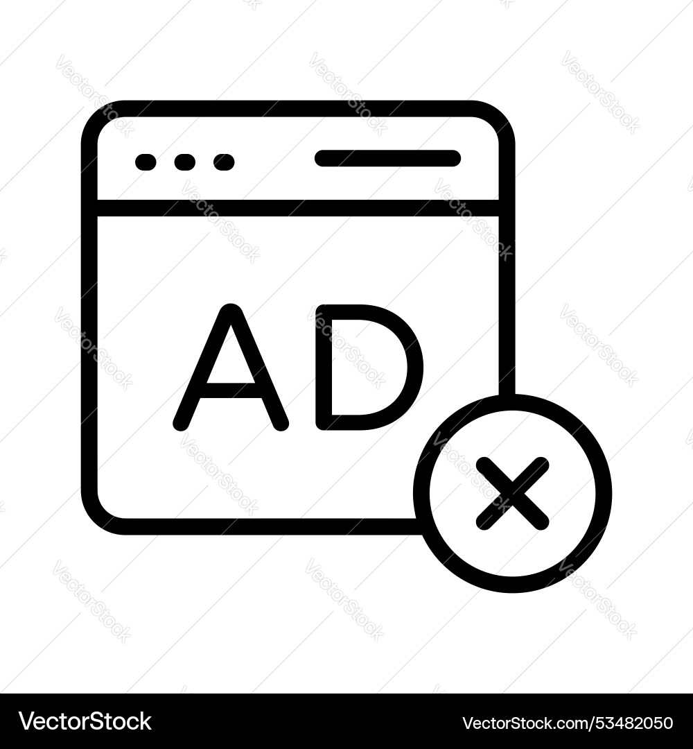 Ad block Royalty Free Vector Image - VectorStock
