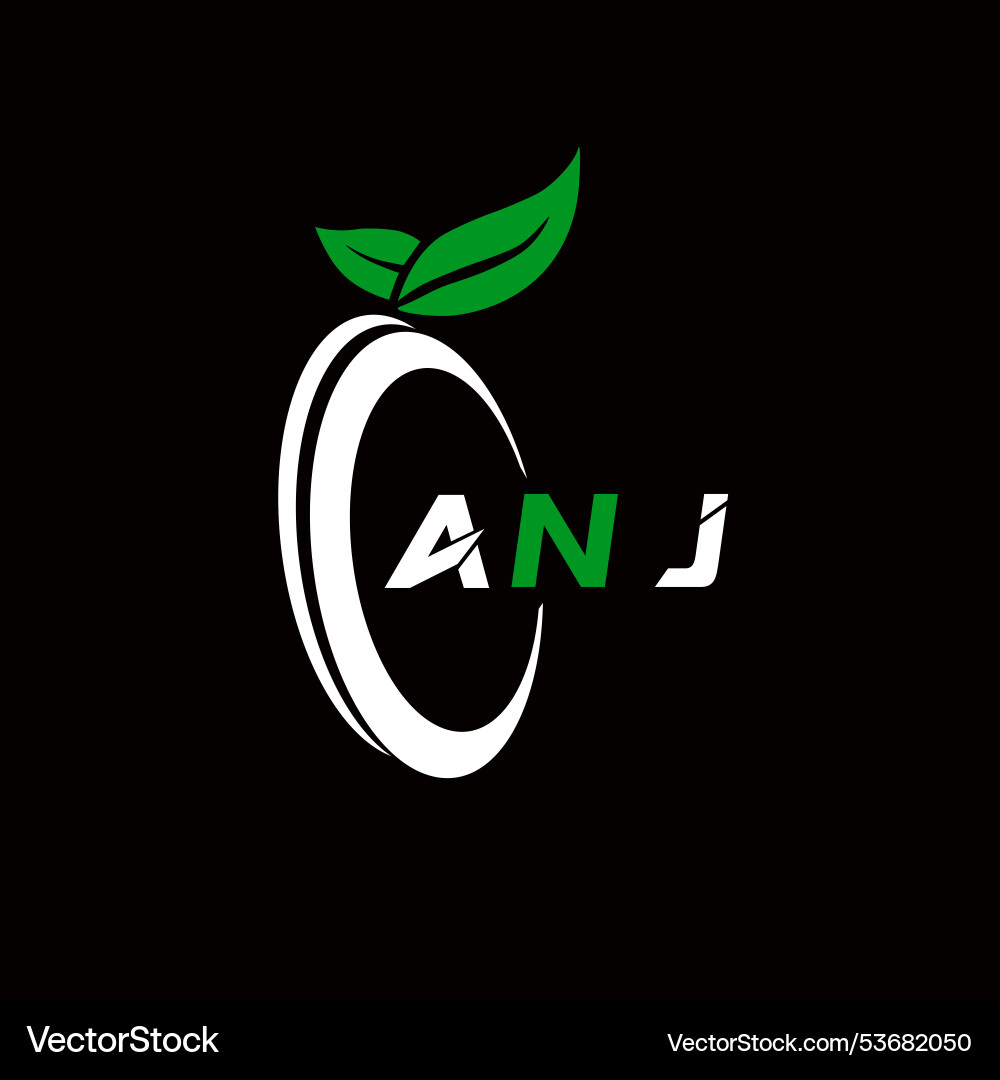 Anj creative minimalist letter logo unique Vector Image