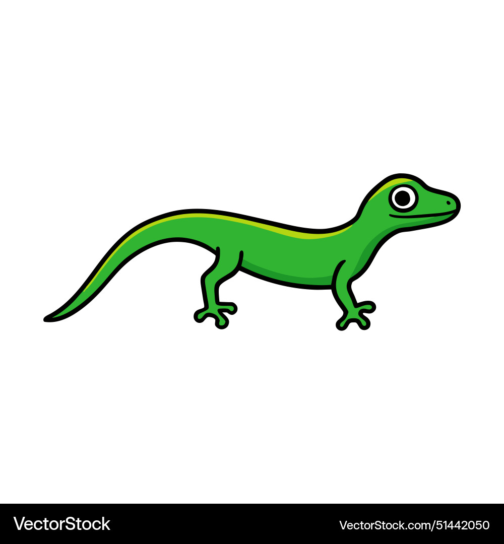 Anole lizard stands icon Royalty Free Vector Image