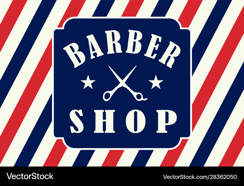 Barber shop sign icon texture logo Royalty Free Vector Image