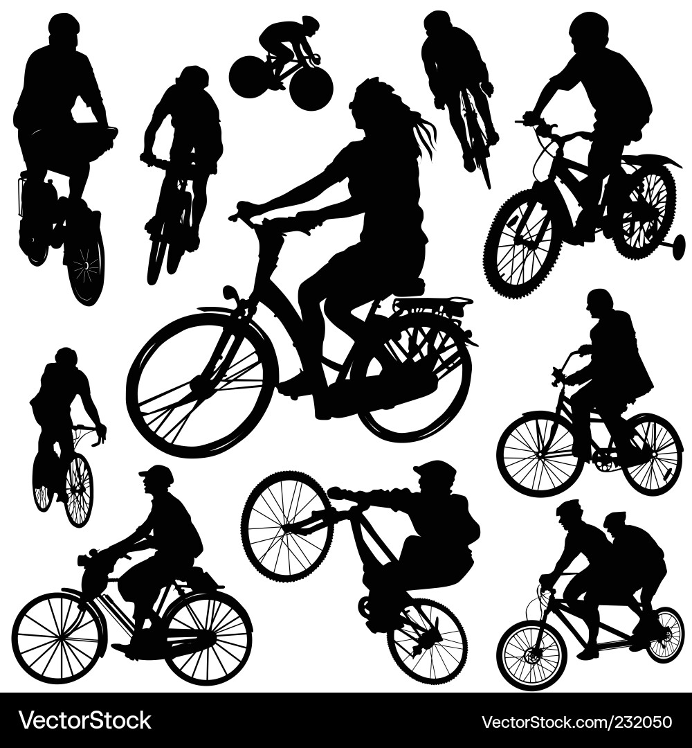 Bicycle set Royalty Free Vector Image - VectorStock