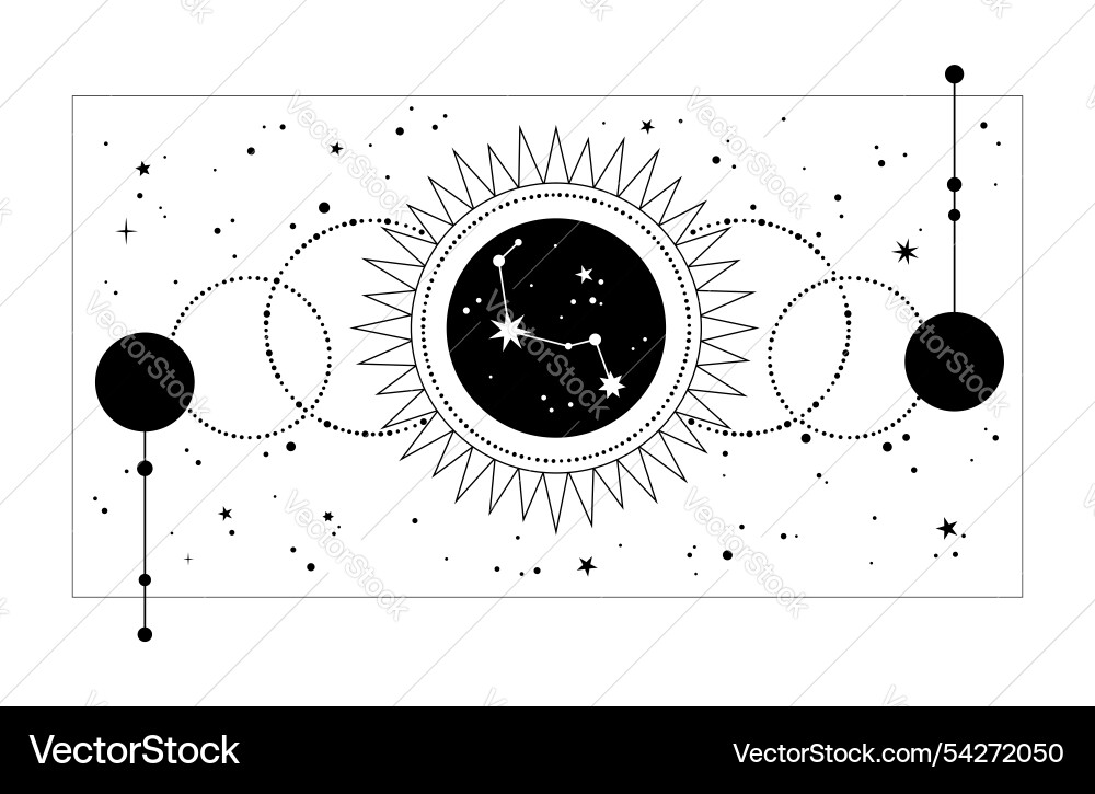 Cosmic Midnight Frame Royalty Free Vector Image