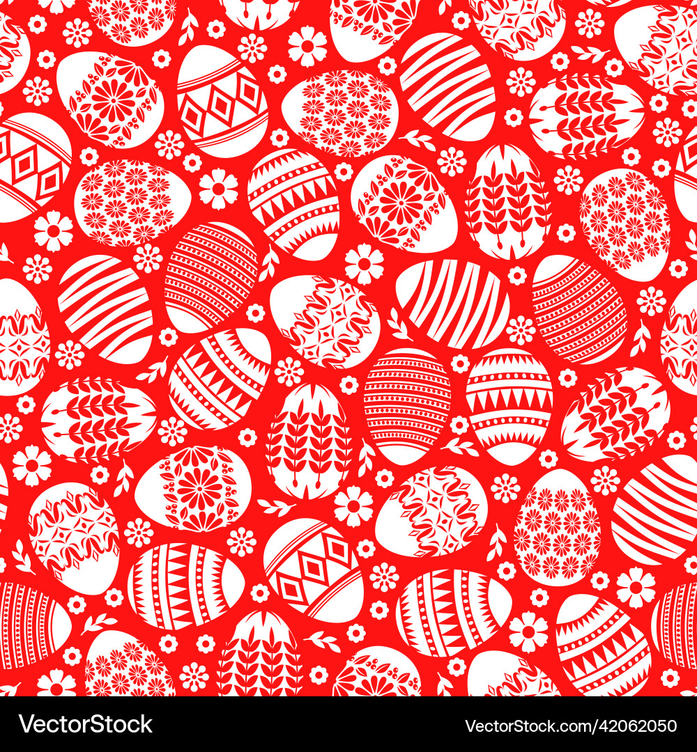 Easter pattern seamless Royalty Free Vector Image