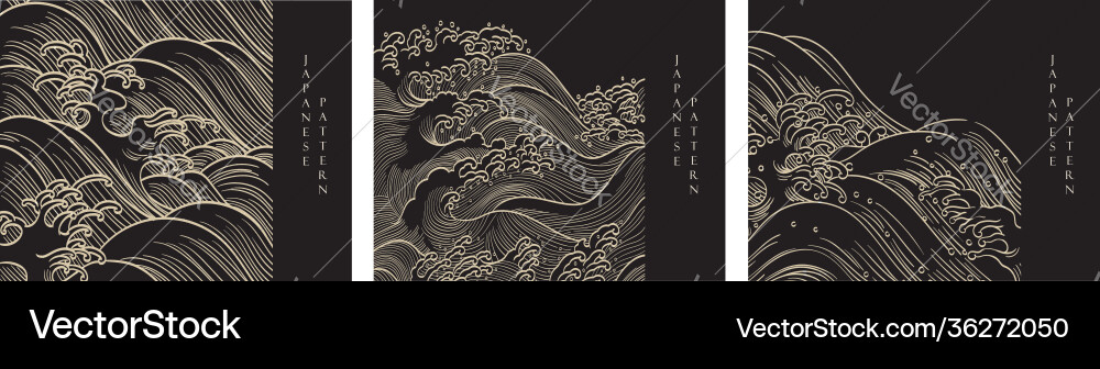 Japanese Wave Pattern Royalty Free Vector Image