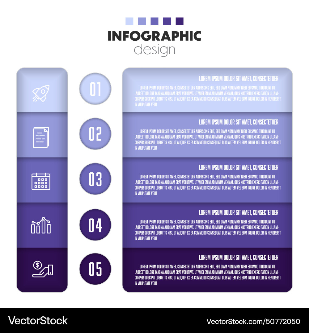Label nested template design infographic Vector Image Label nested template design infographic Vector Image