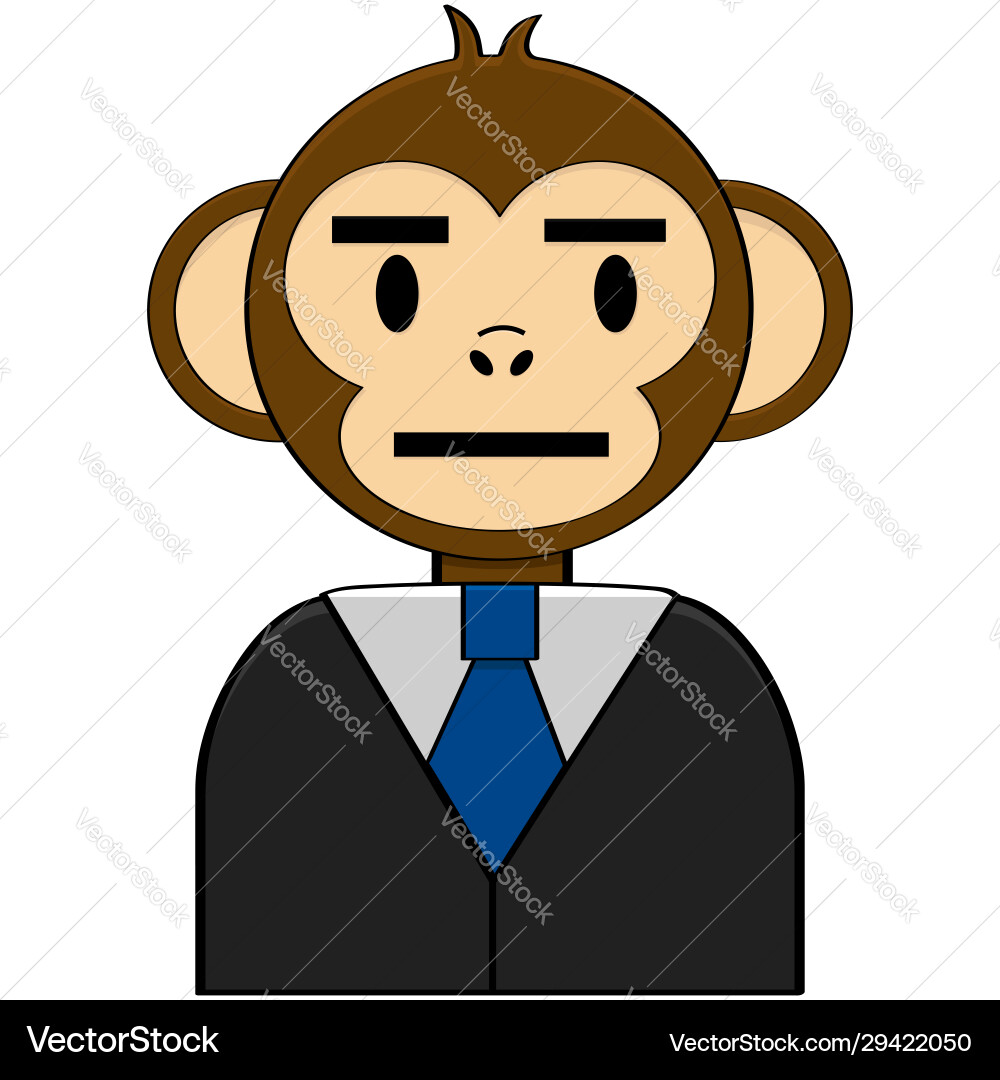 Monkey business cartoon Royalty Free Vector Image