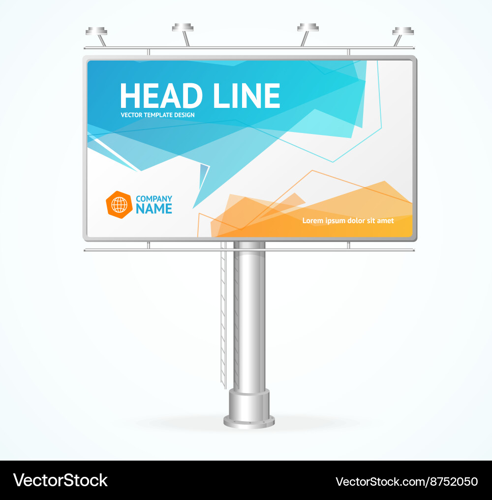 Outdoor Advertising Concept Royalty Free Vector Image