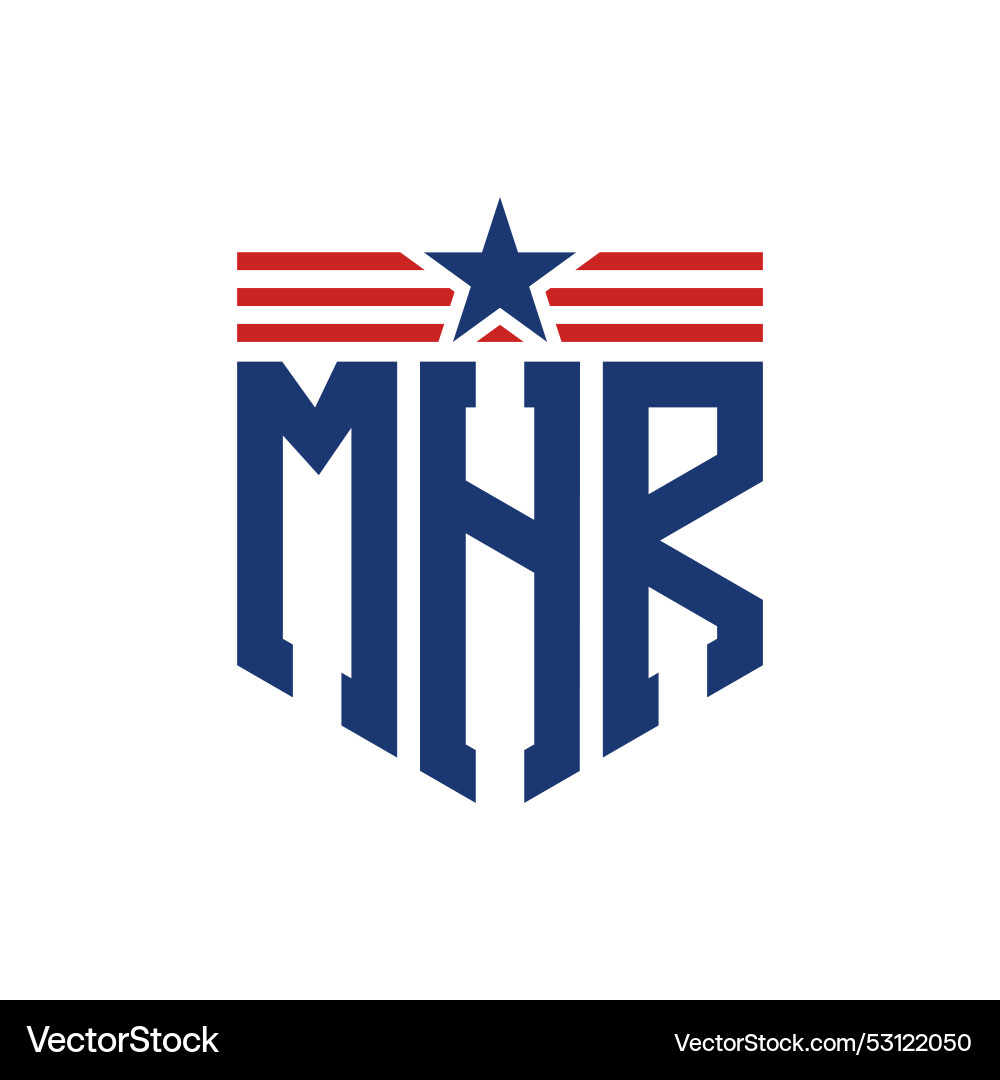 Patriotic MHR Logo Royalty Free Vector Image - VectorStock
