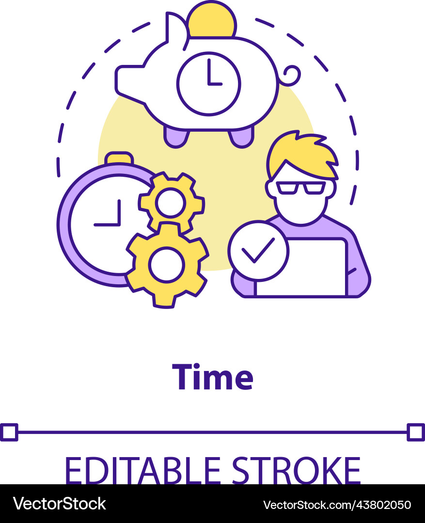 Time concept icon Royalty Free Vector Image - VectorStock