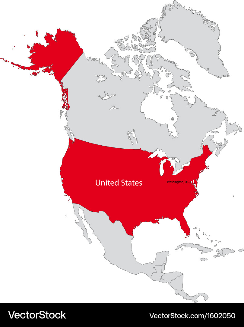 United States Map Royalty Free Vector Image - VectorStock