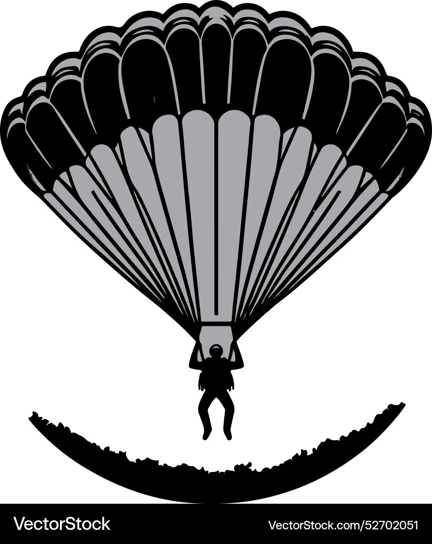 A parachute Royalty Free Vector Image - VectorStock