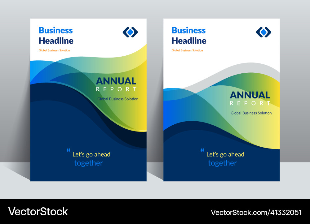 Annual report catalog cover design template Vector Image