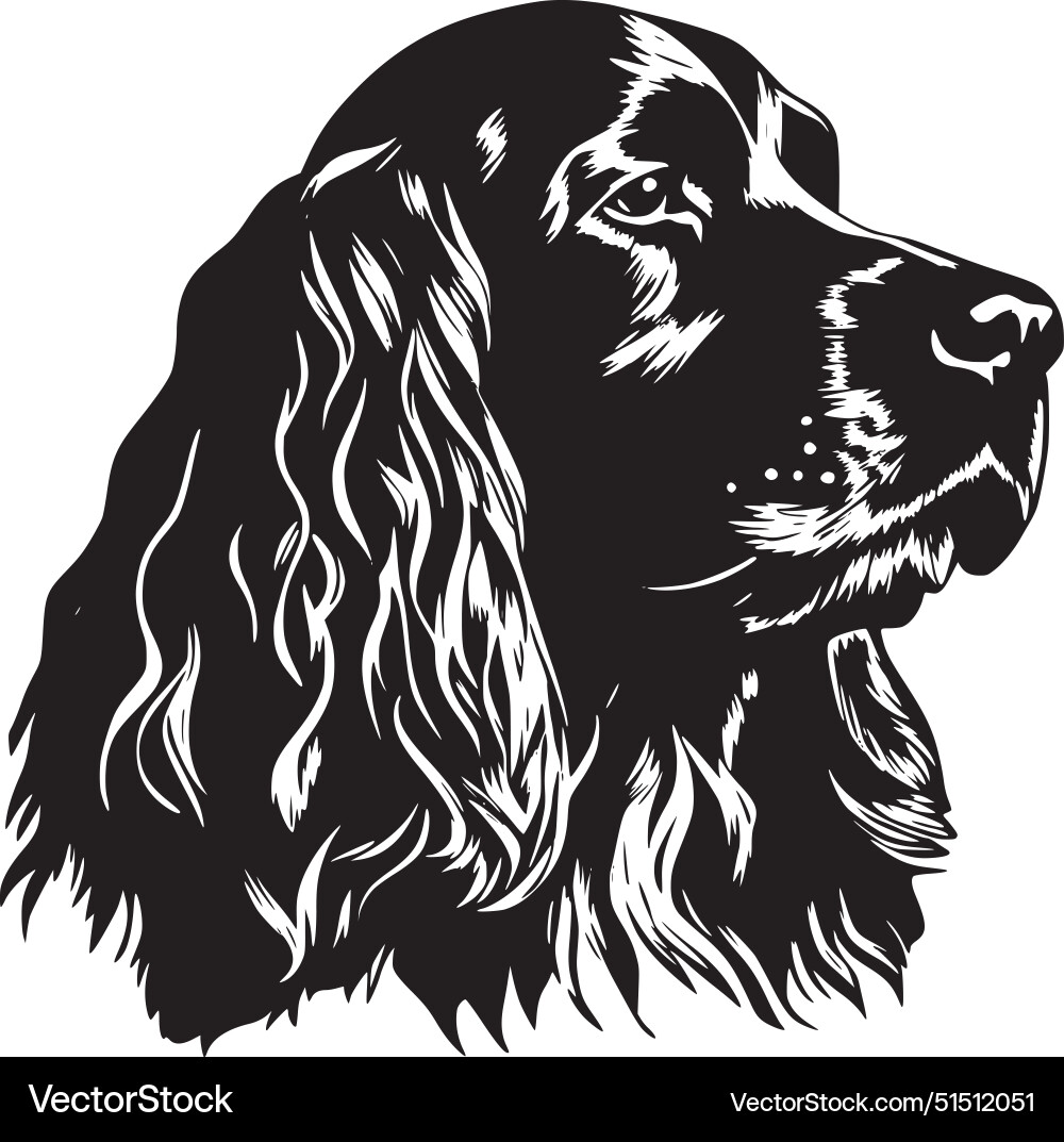 Cocker spaniel - minimalist and simple silhouette Vector Image