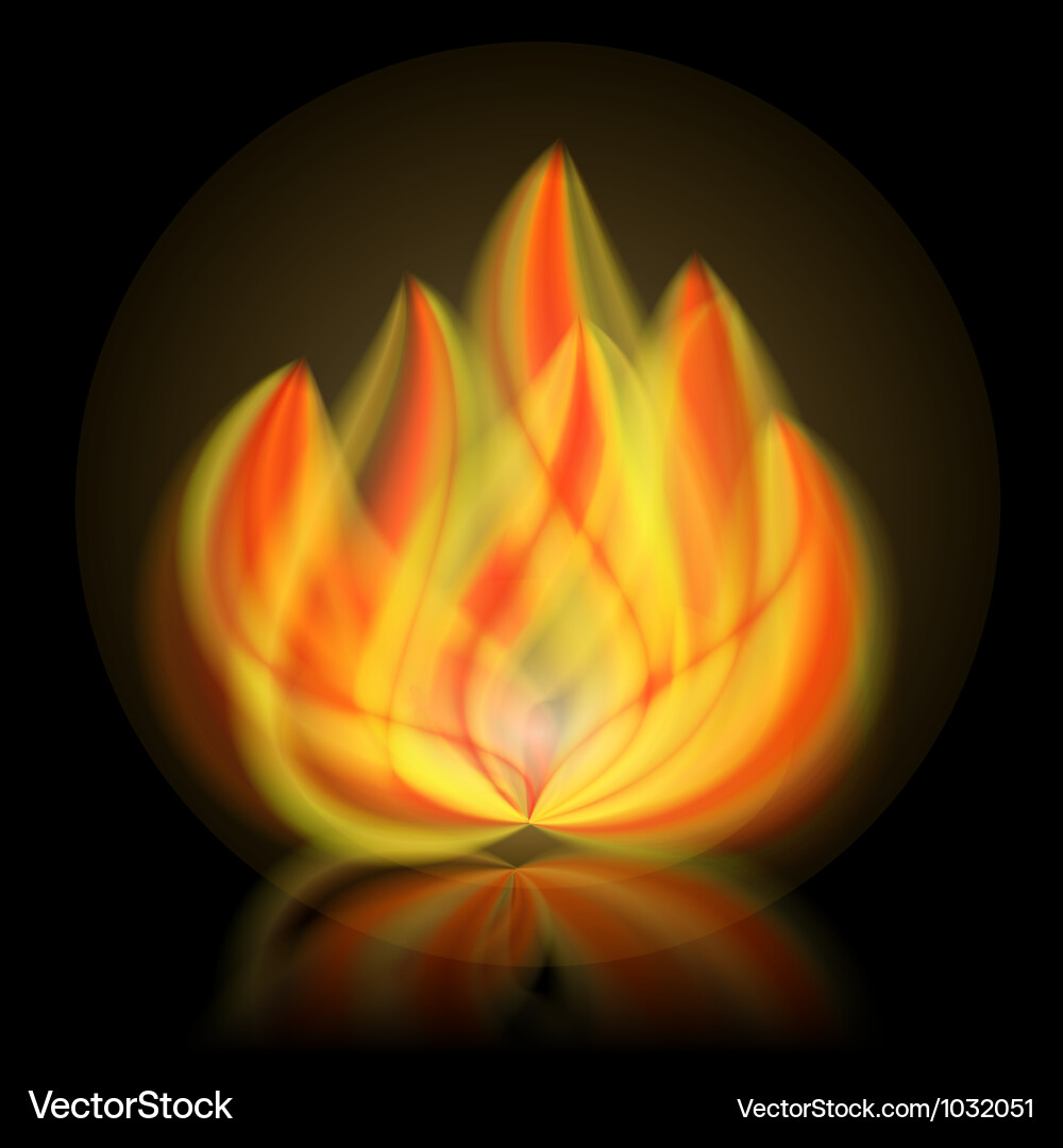 Fiery Flame Royalty Free Vector Image - VectorStock