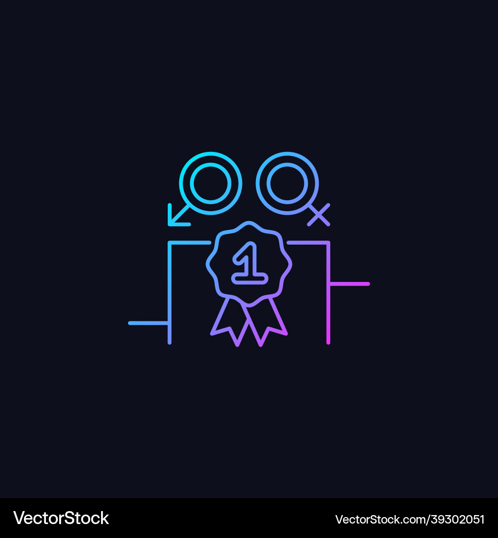 Gender equality gradient icon for dark theme Vector Image