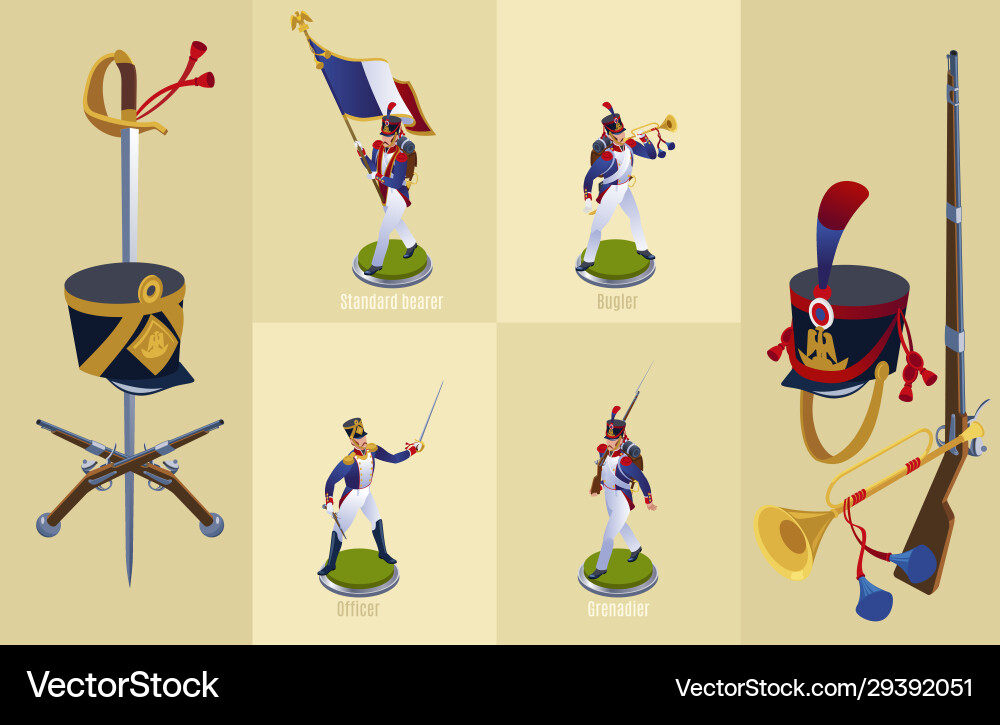 Napoleon's French Grenadiers Royalty Free Vector Image