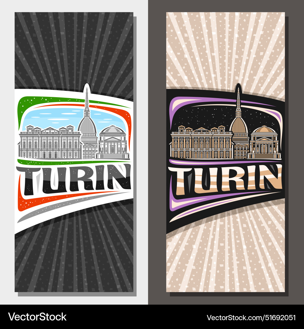 Vertical layouts for turin Royalty Free Vector Image