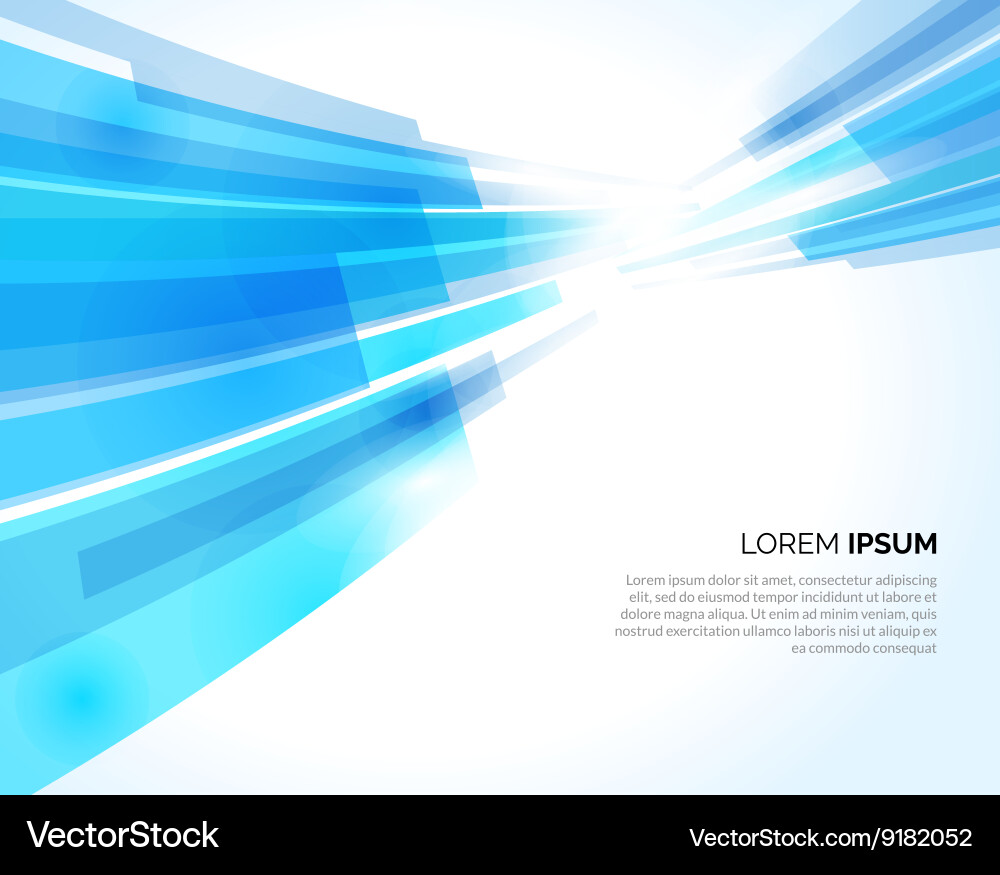 Abstract blue lines light business background Vector Image