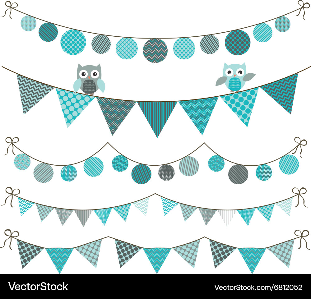Bunting owl banner Royalty Free Vector Image - VectorStock