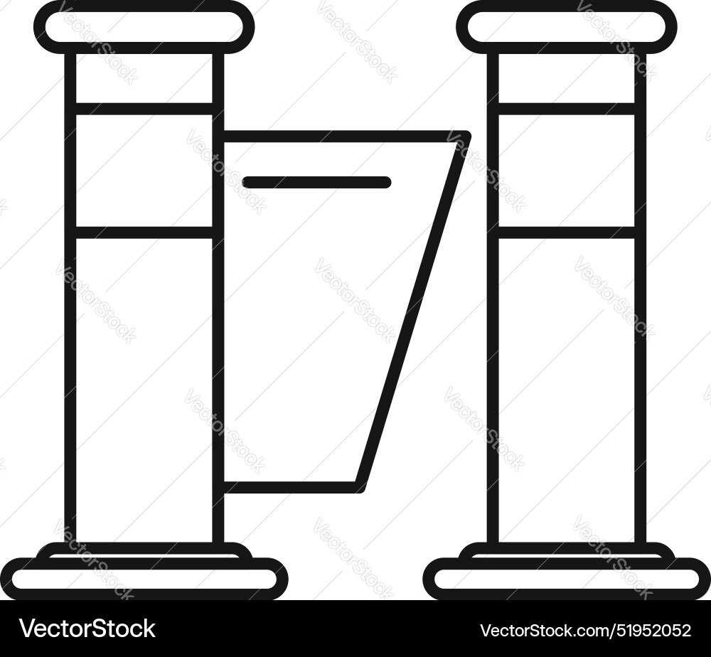 Entrance gate opening for pedestrian access Vector Image
