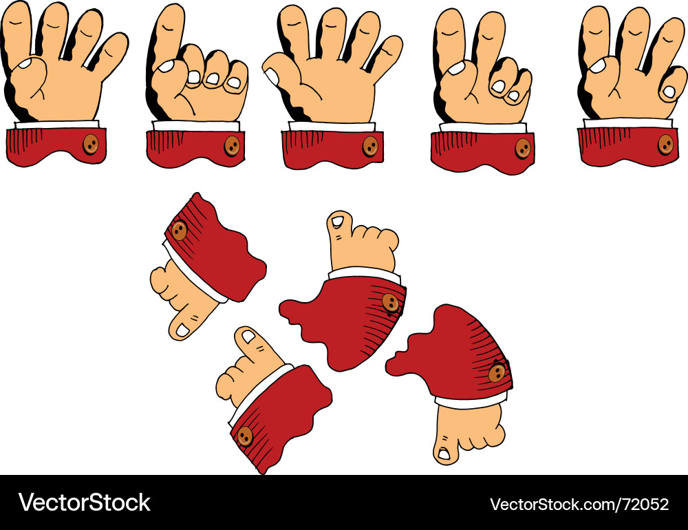 Handzeichen Lizenzfreies Vektorbild - VectorStock