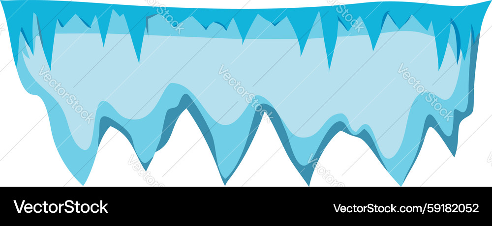 Icicle border winter frozen drip effect design Vector Image