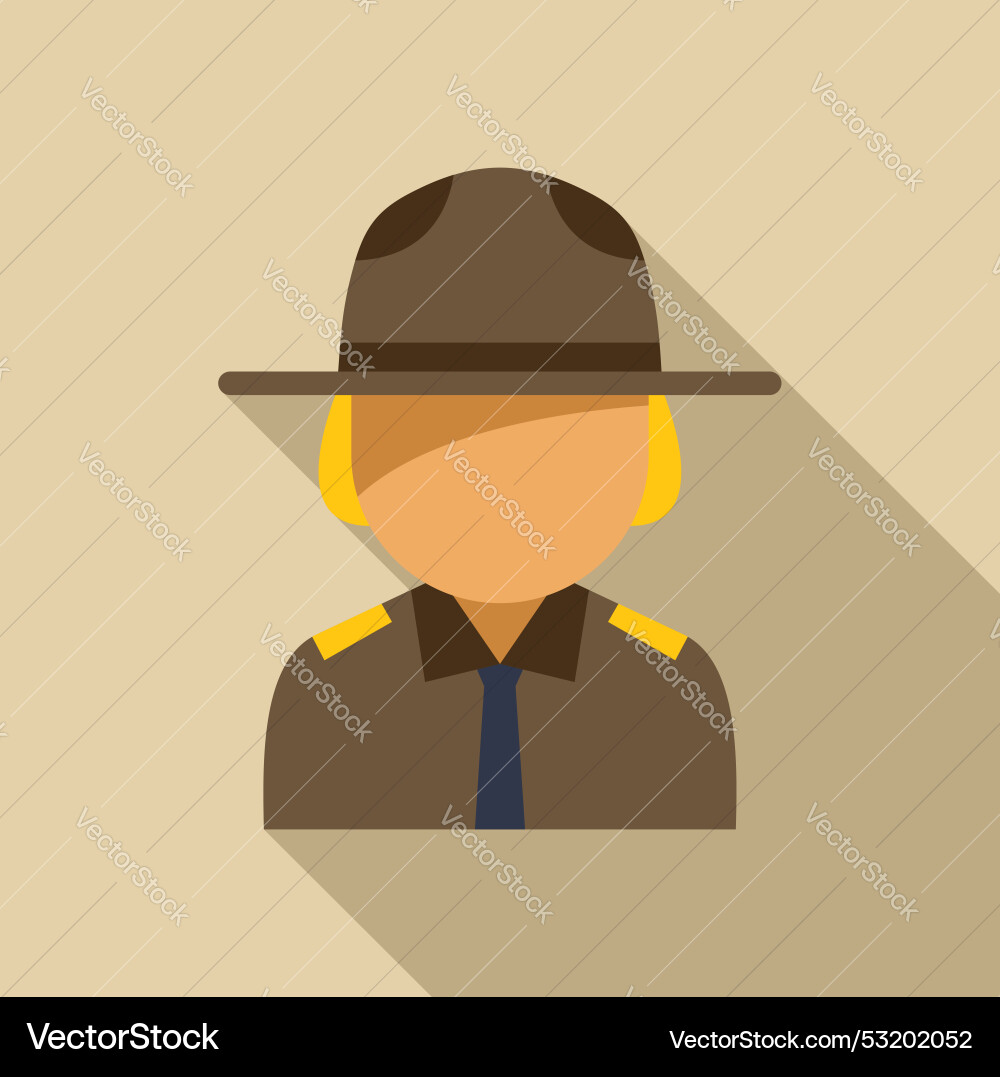 Park ranger character wearing uniform and hat Vector Image