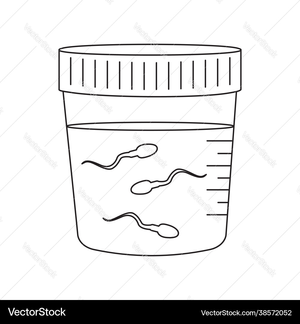 Semen Analyse Container Icon Lizenzfreies Vektorbild