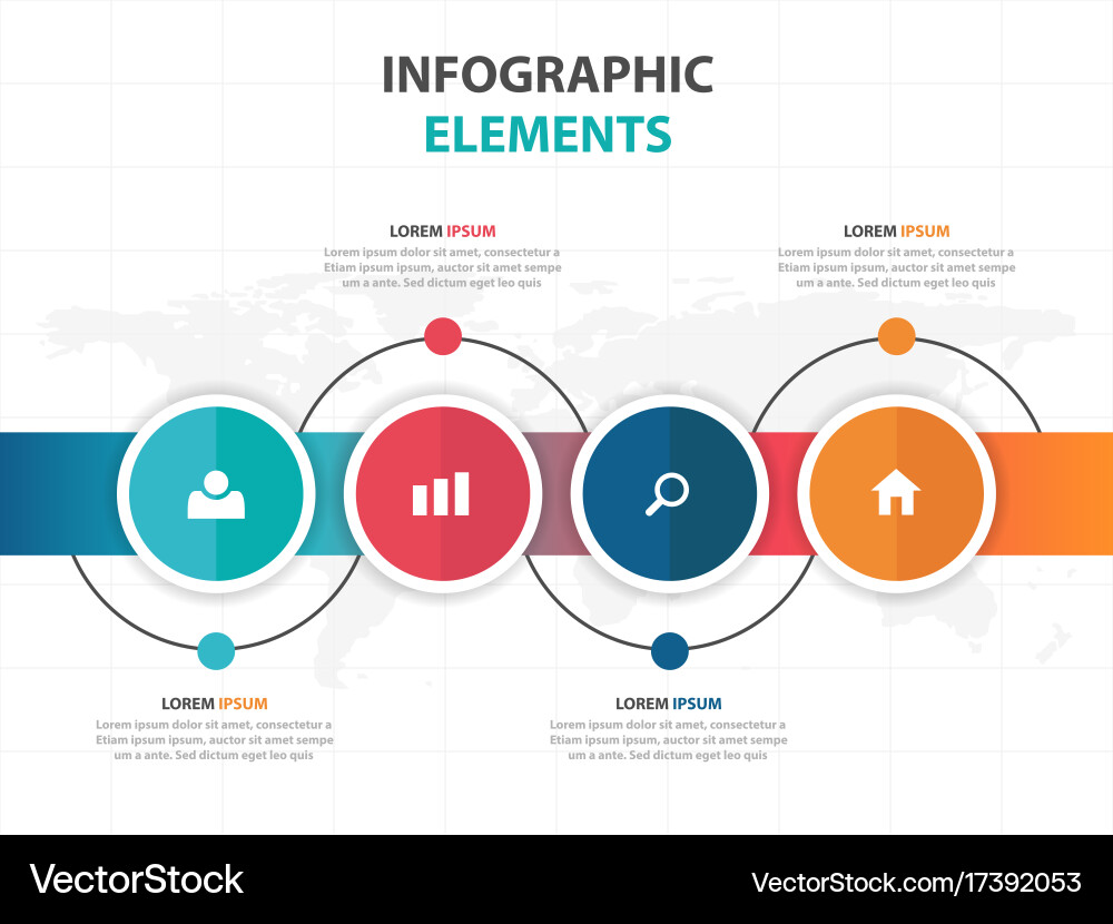 Abstract colorful timeline circle business Vector Image
