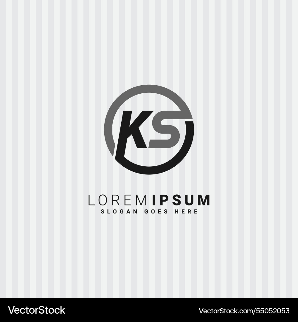 Abstract letter ks logo - initial monogram Vector Image