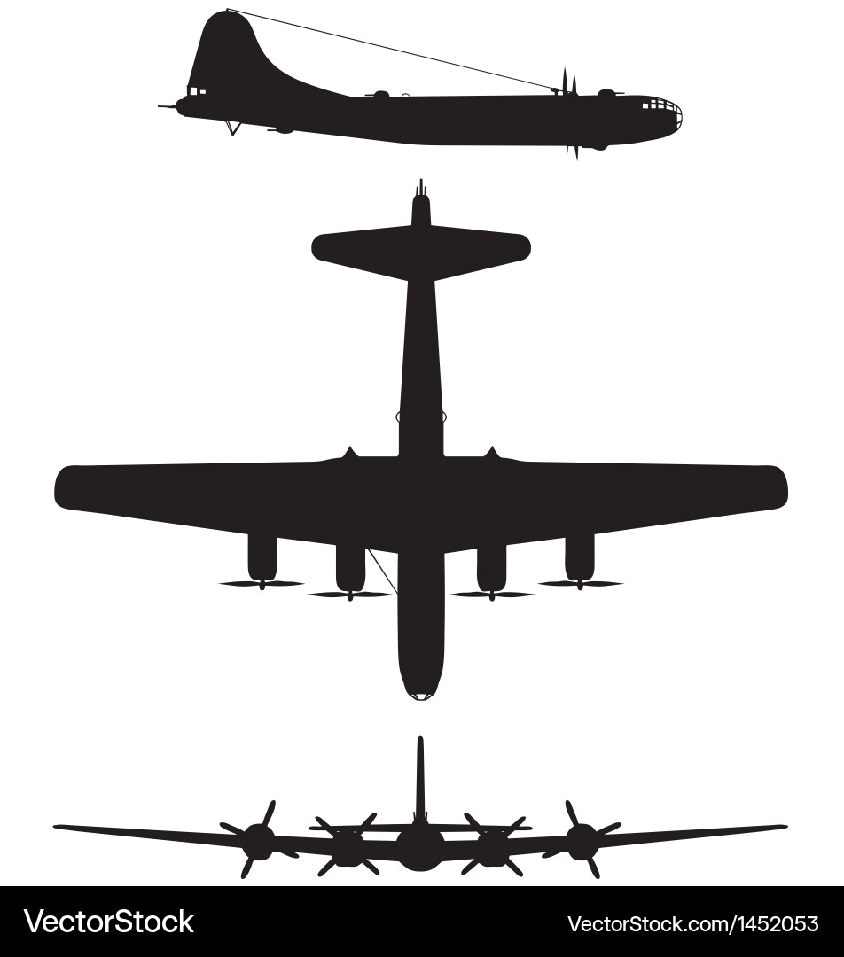 Boeing b29 superfortress Royalty Free Vector Image