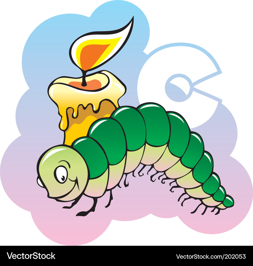 Children alphabet letter c Royalty Free Vector Image