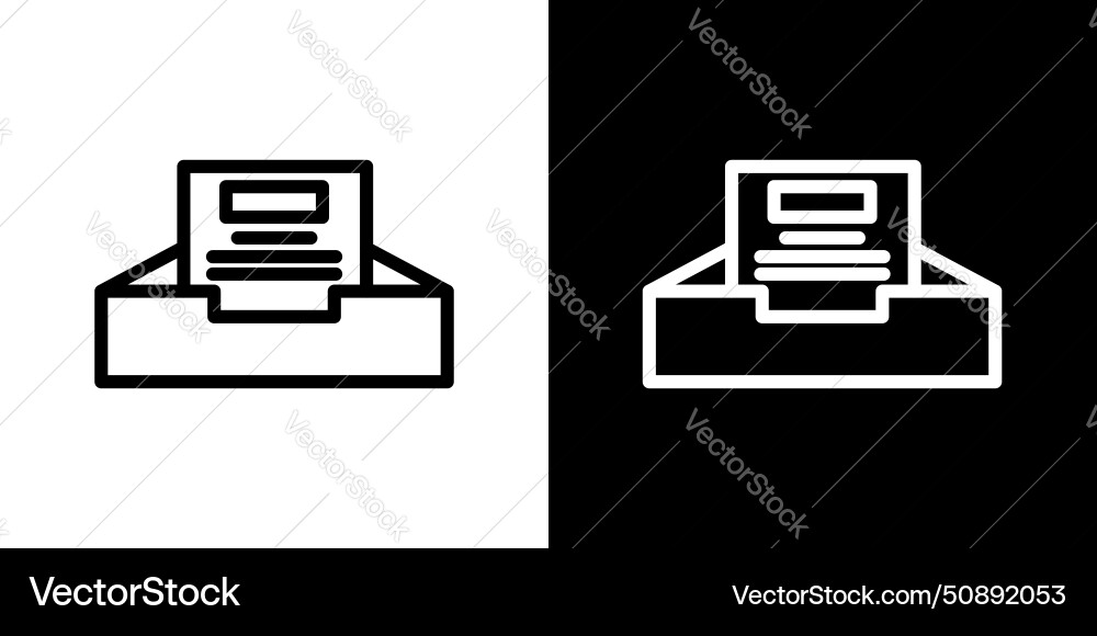 Folder box icon set file archive storage symbol Vector Image