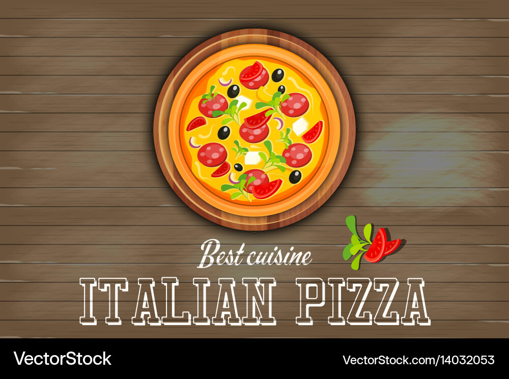 Italian pizza Royalty Free Vector Image - VectorStock